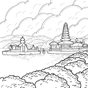 Travel Digital Coloring Page/ Adult Coloring/ World Destinations ...