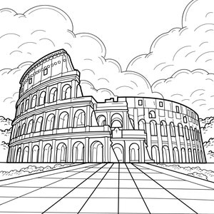 Travel Digital Coloring Page/ Adult Coloring/ World Destinations ...