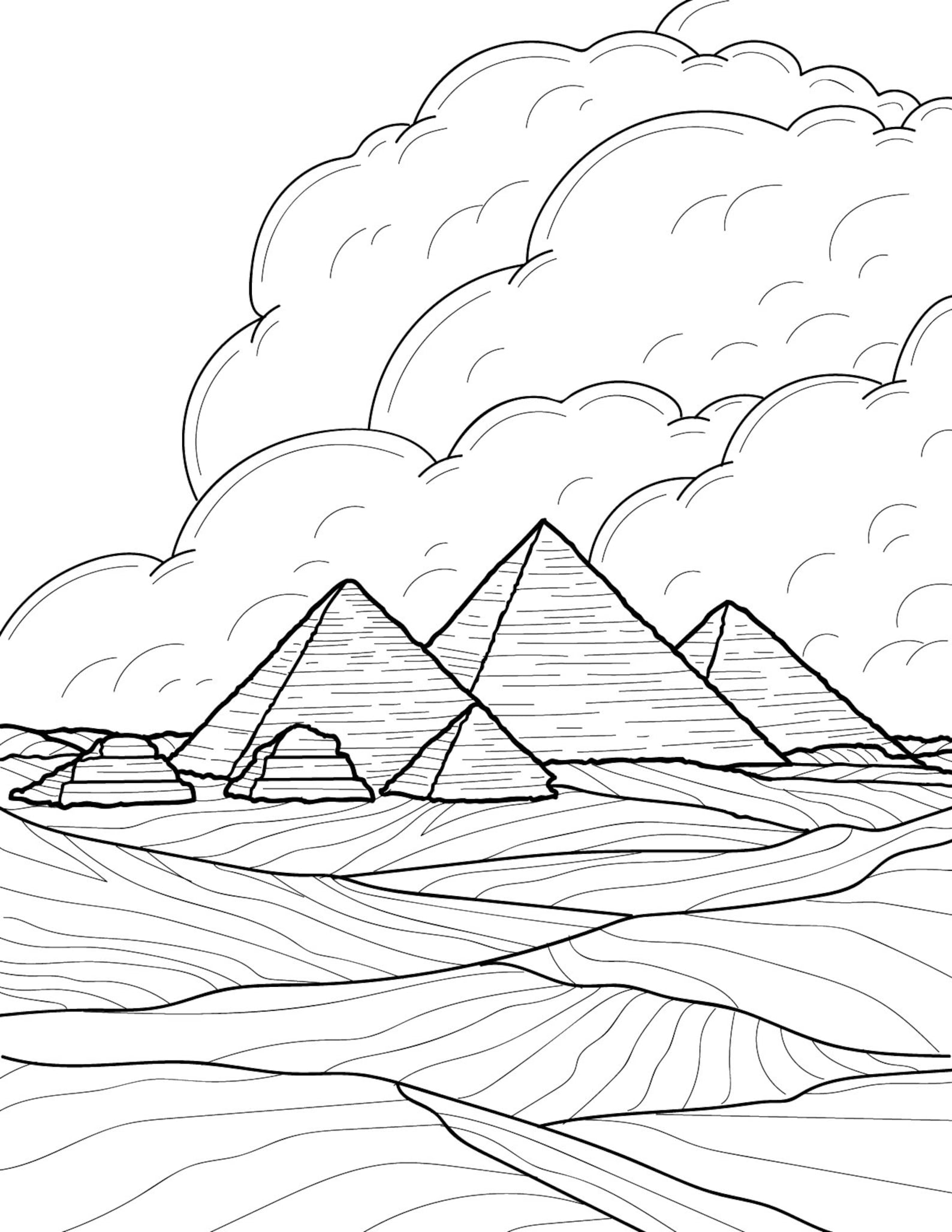 Travel Digital Coloring Page/ Adult Coloring/ World Destinations ...