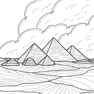 Travel Digital Coloring Page/ Adult Coloring/ World Destinations ...