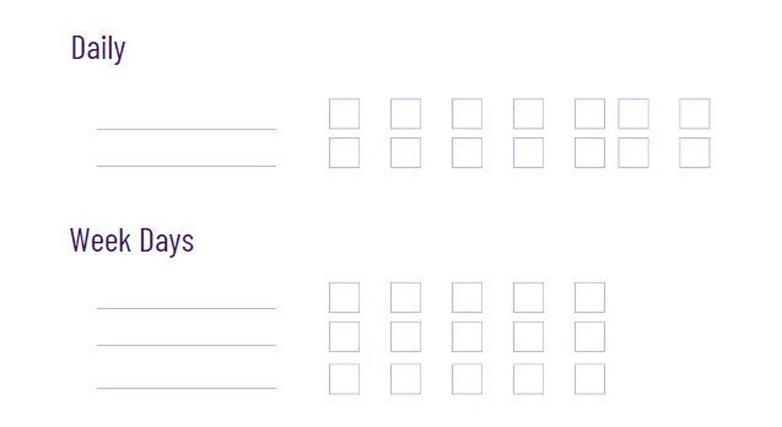 Habit Tracker Printable Organizer Digital Download Daily Weekly, Week ...