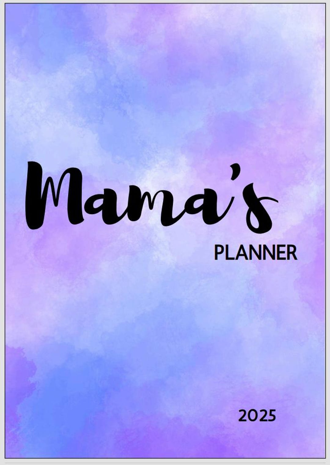Mama Planner 2025 Printable Planner With Multiple Trackers and Blank ...