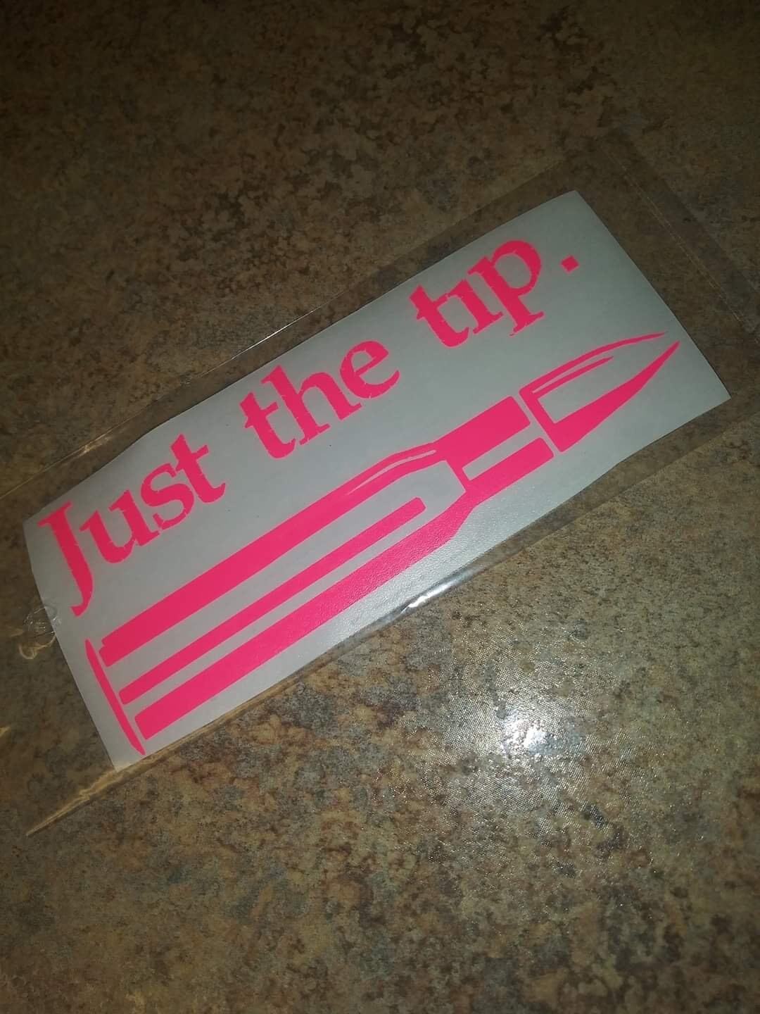 Just the Tip Decal Bullet Large Vinyl Decal Multiple Color Options ...