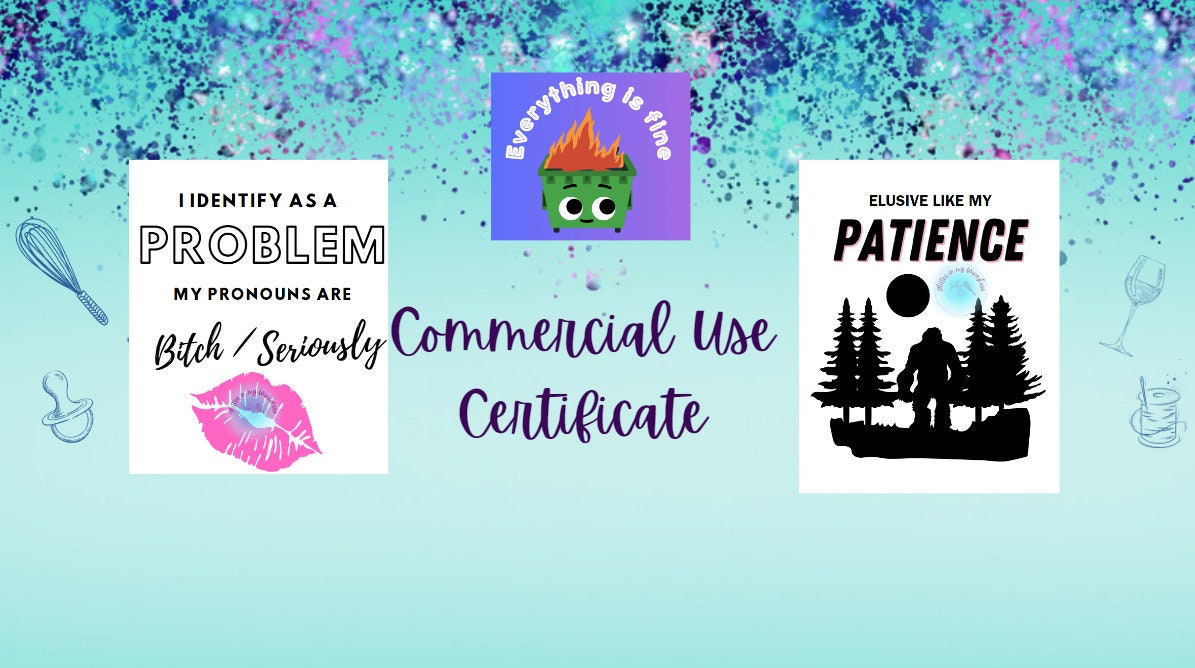 Commercial Use Certificate for All Digital Downloads/svg/printables - Etsy