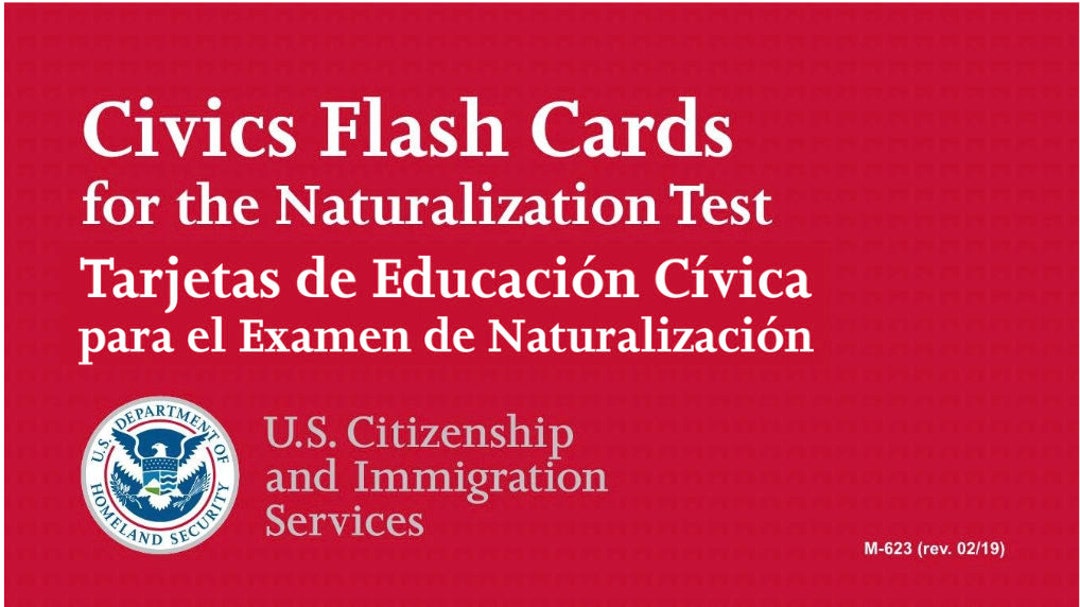 Spanish and English Flashcards for US Civics Naturalization Test - Etsy