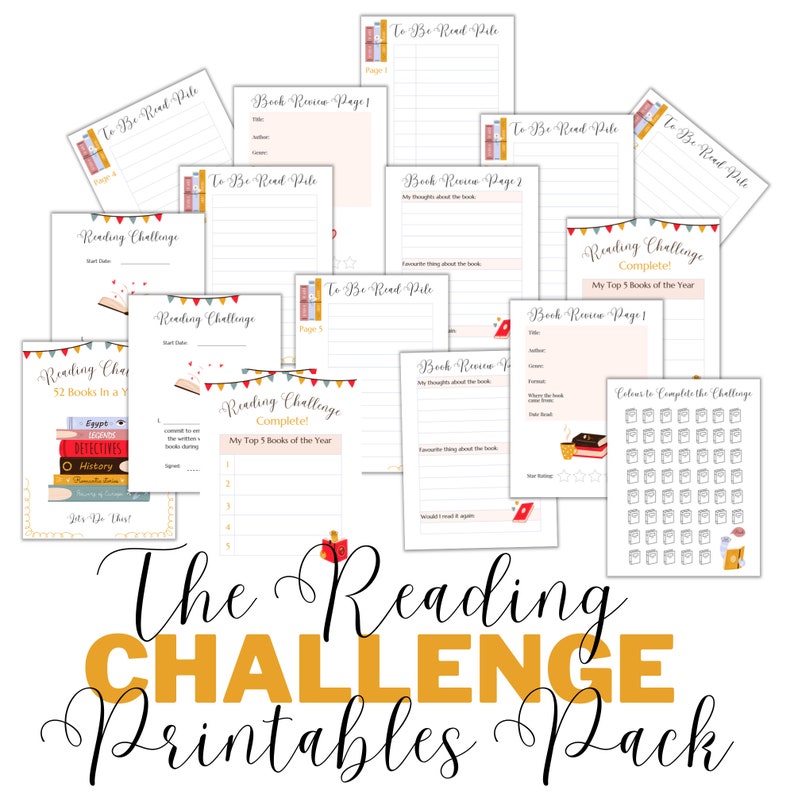 Book Review Journal Printable, Digital Reading Journal PDF, Reading Log ...