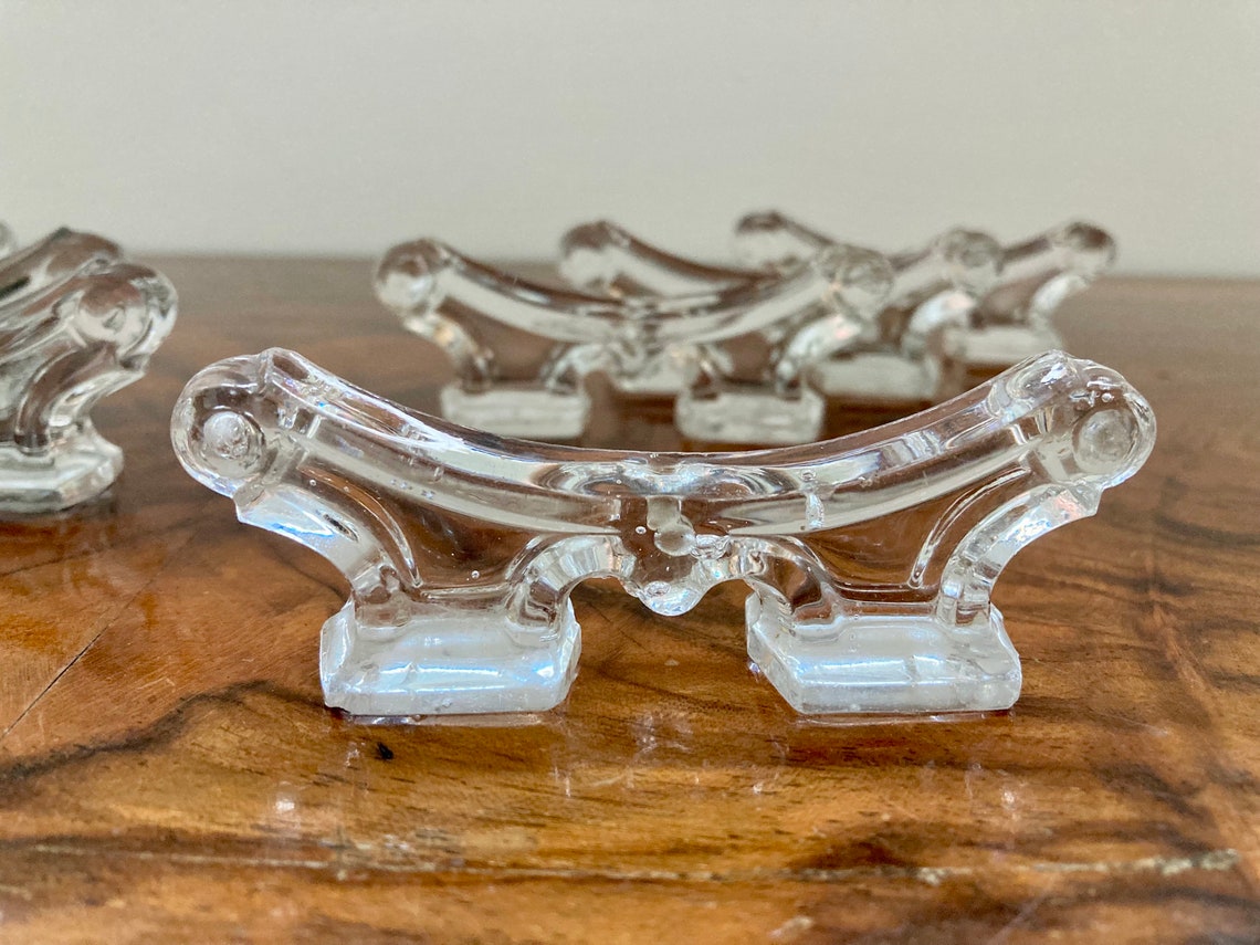 Set of 8 Glass Knife Rests - Etsy