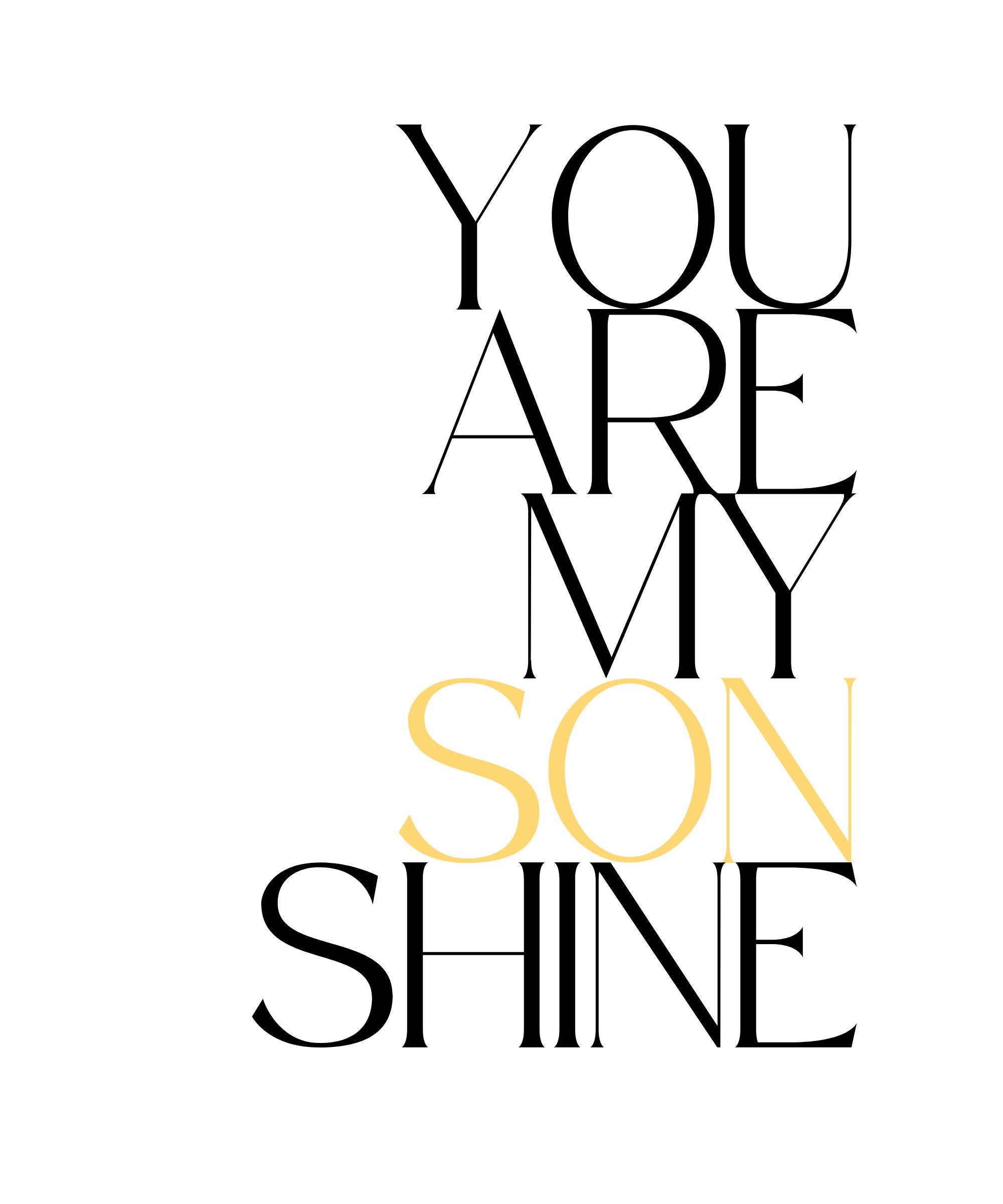 You Are My Sonshine Baby Boy Nursery, Baby Shower, Party Digital Printable Artwork - Etsy