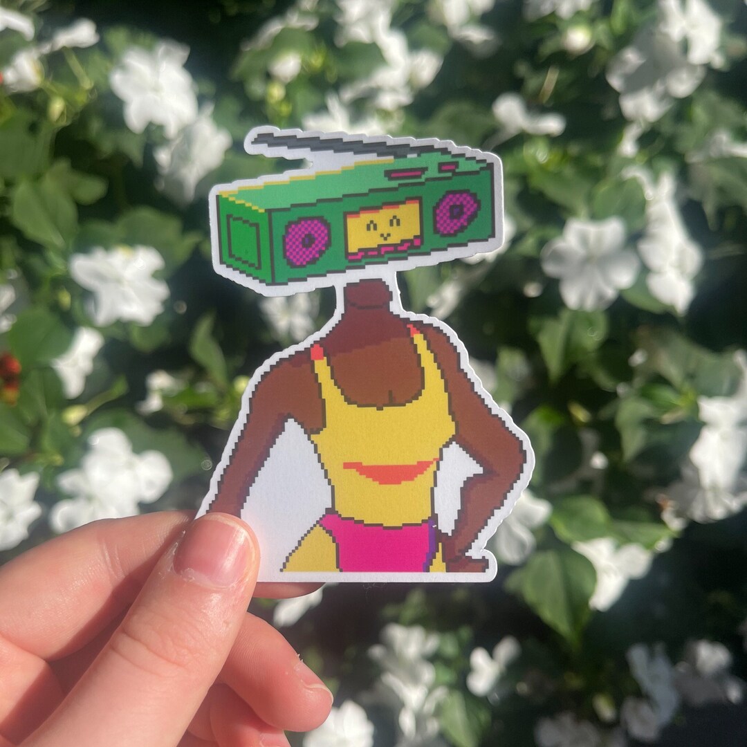 Cute Retro Pixel Art Vinyl Sticker for Water Bottles and - Etsy