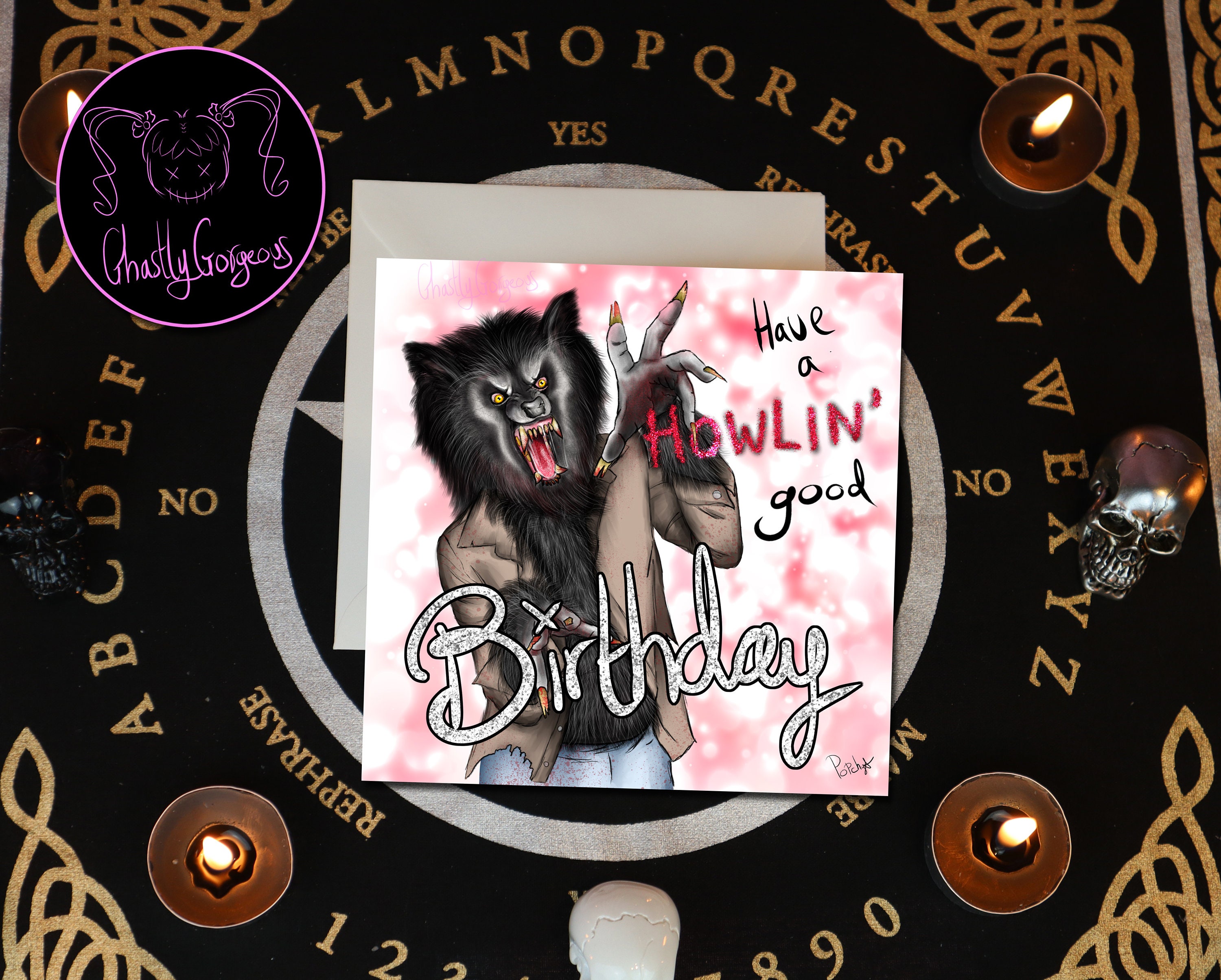 Werewolf Birthday Card: Spooky Horror Fan Handmade Greeting - Etsy
