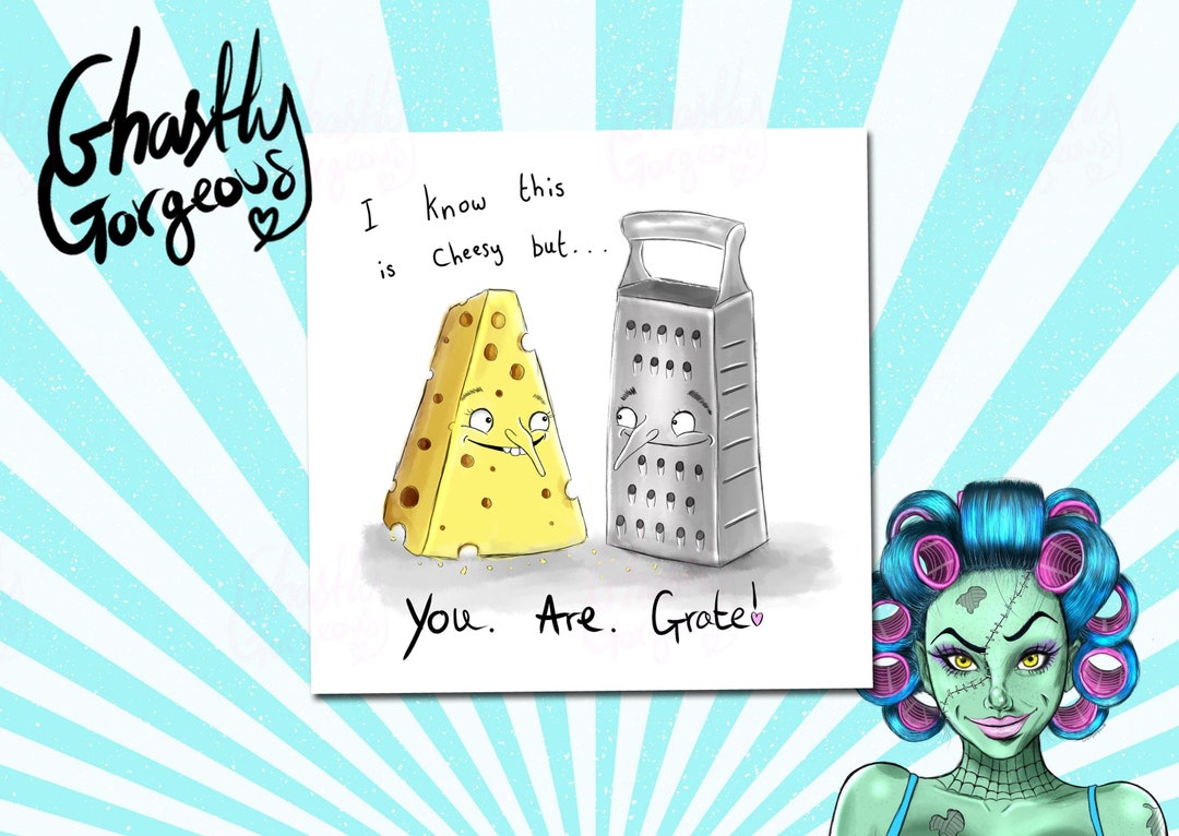 Cheesy Friendship Card: You Are Grate! Handmade Greeting - Etsy