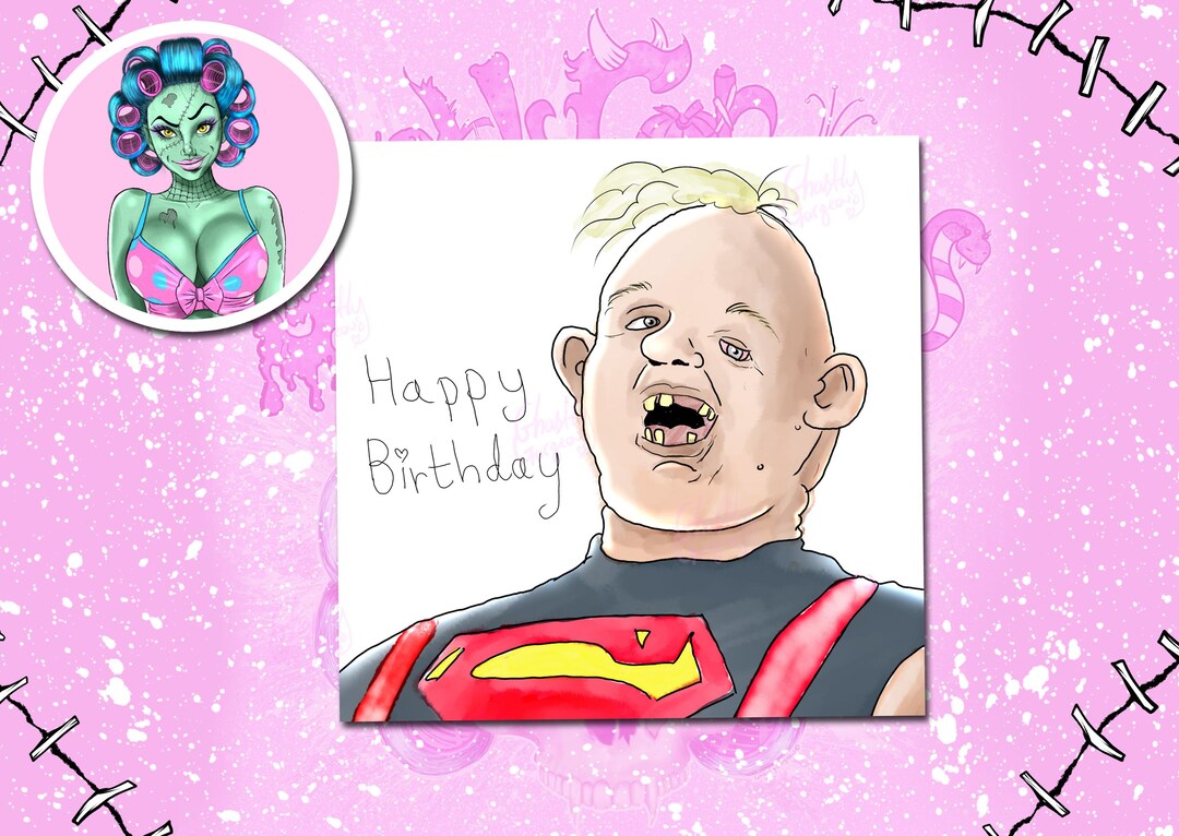 Sloth Goonies Birthday Card - 80s Movie Retro Handmade Card - Etsy