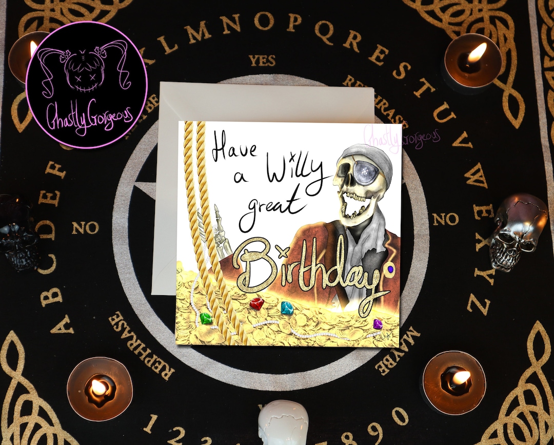 The Goonies Card - One Eyed Willy - With REAL Rope, Jewels & Glitter ...