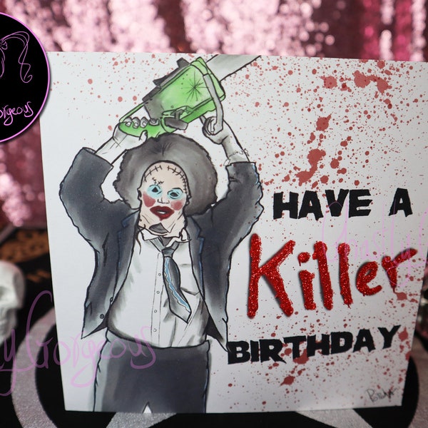Leatherface Birthday Card for Her - Etsy