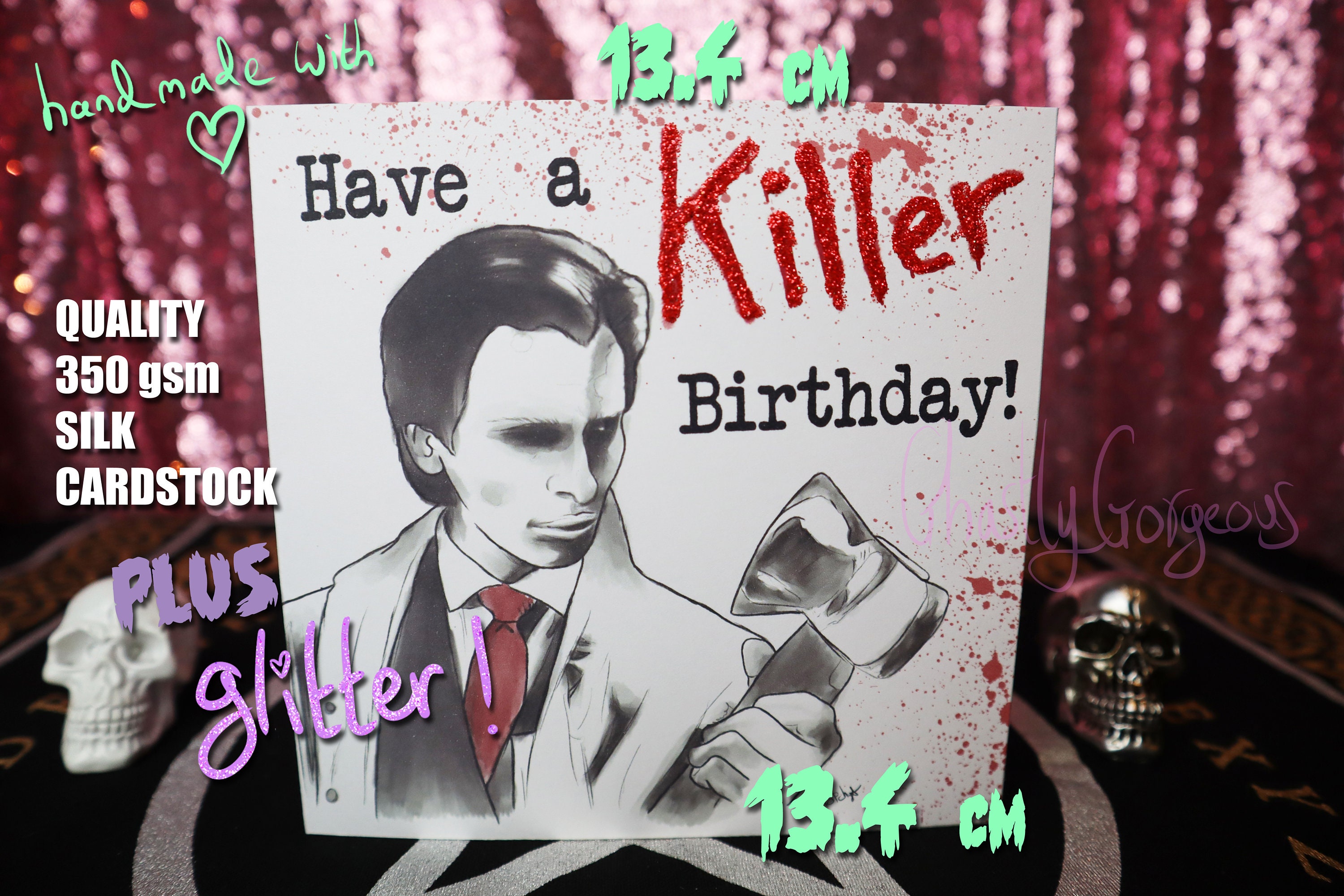 American Psycho Birthday Card: Patrick Bateman Horror Movie Greeting - Etsy