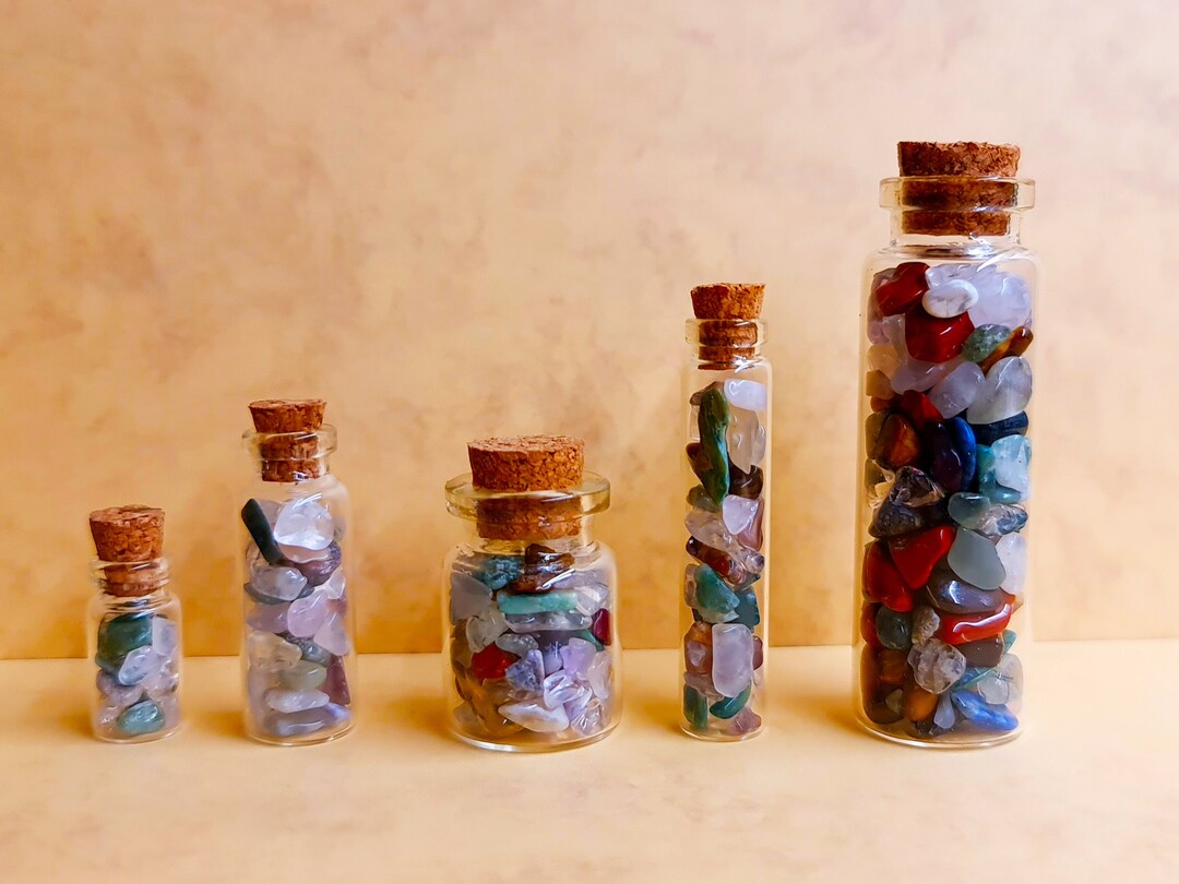 Crystal Wish Bottle | Wish Jar | Mini Bottle of Crystals for Protection ...