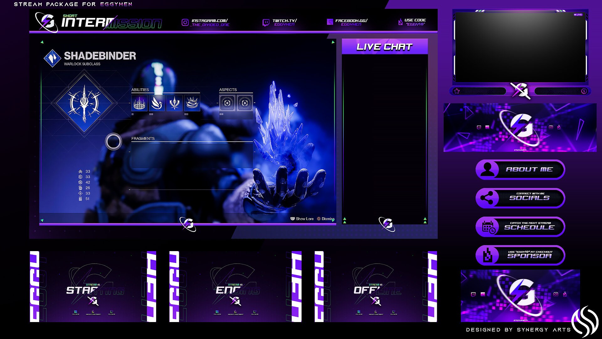 Twitch Stream Overlay Designs - Etsy