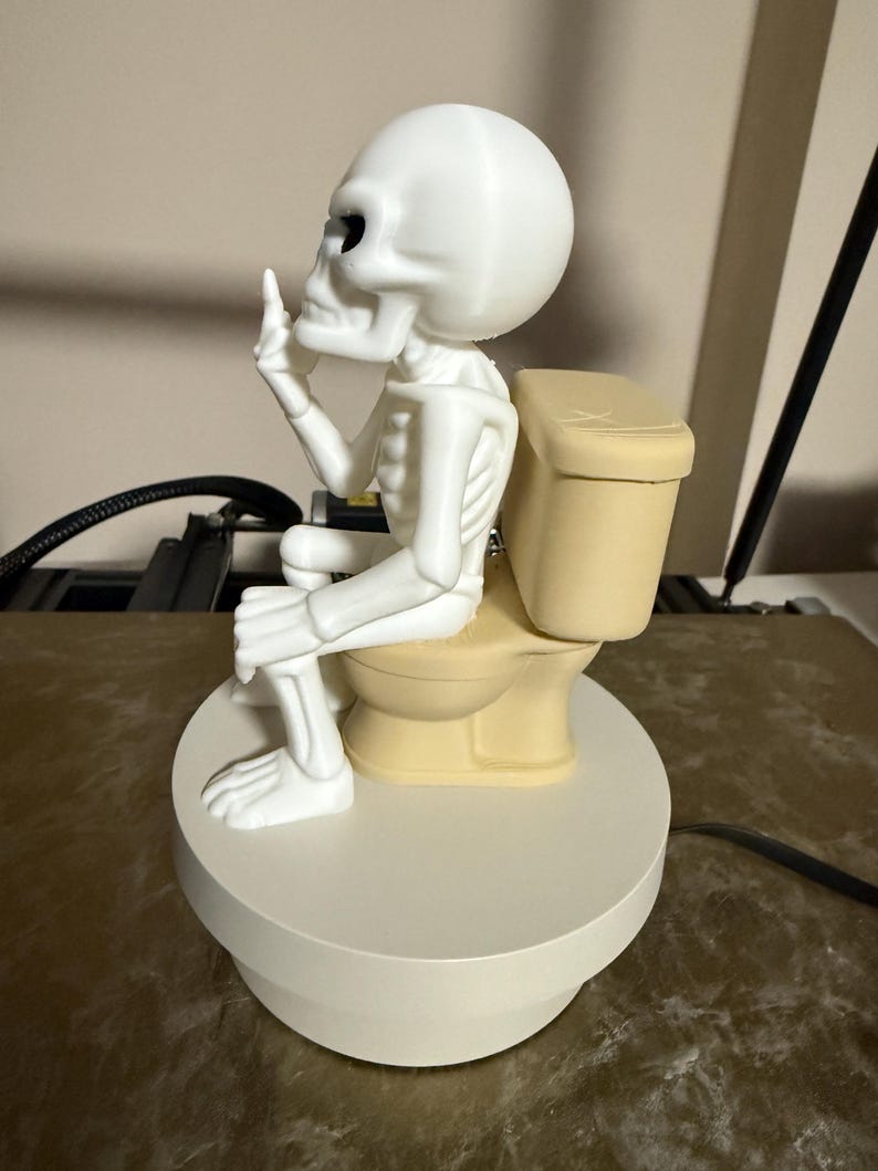 Skeleton Pooping 3D Printed 6” Tall Gift - Etsy