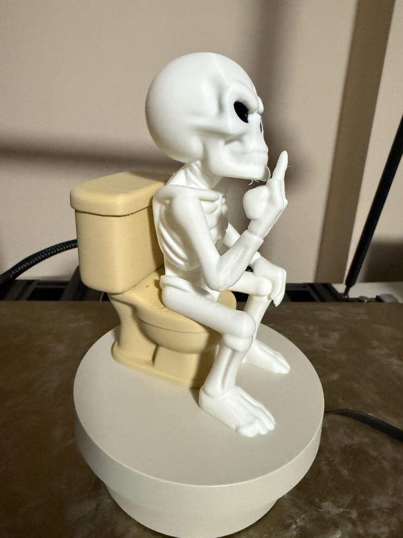 Skeleton Pooping 3D Printed 6” Tall - Etsy
