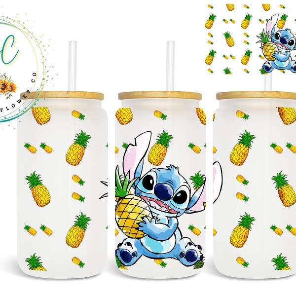 Stitch Beer Can Glass Svg - Etsy