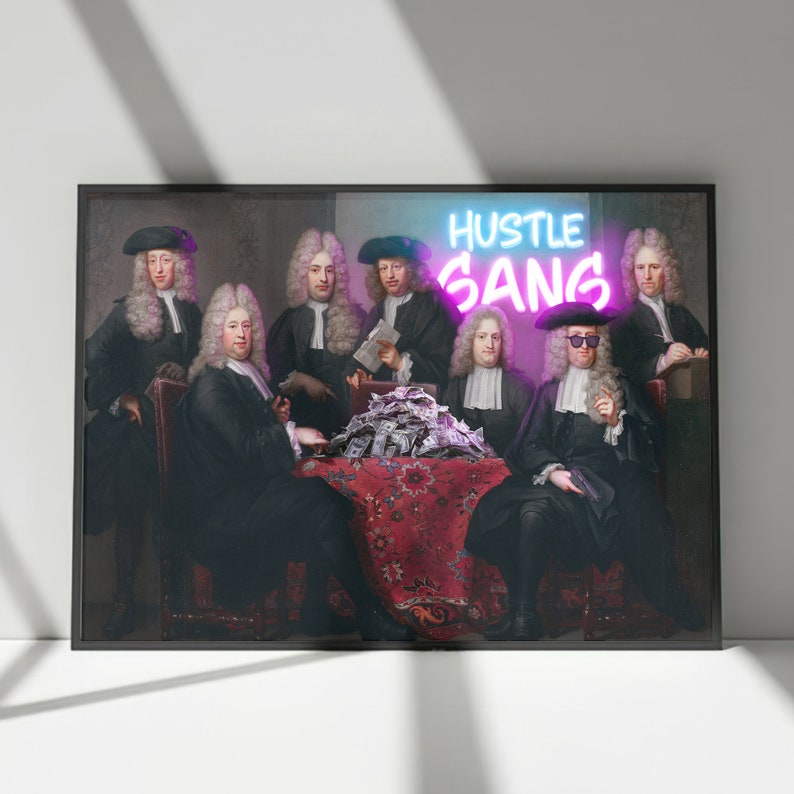 Hustle Gang | Modern Classical Art Print, Home Décor, Aesthetic Office ...