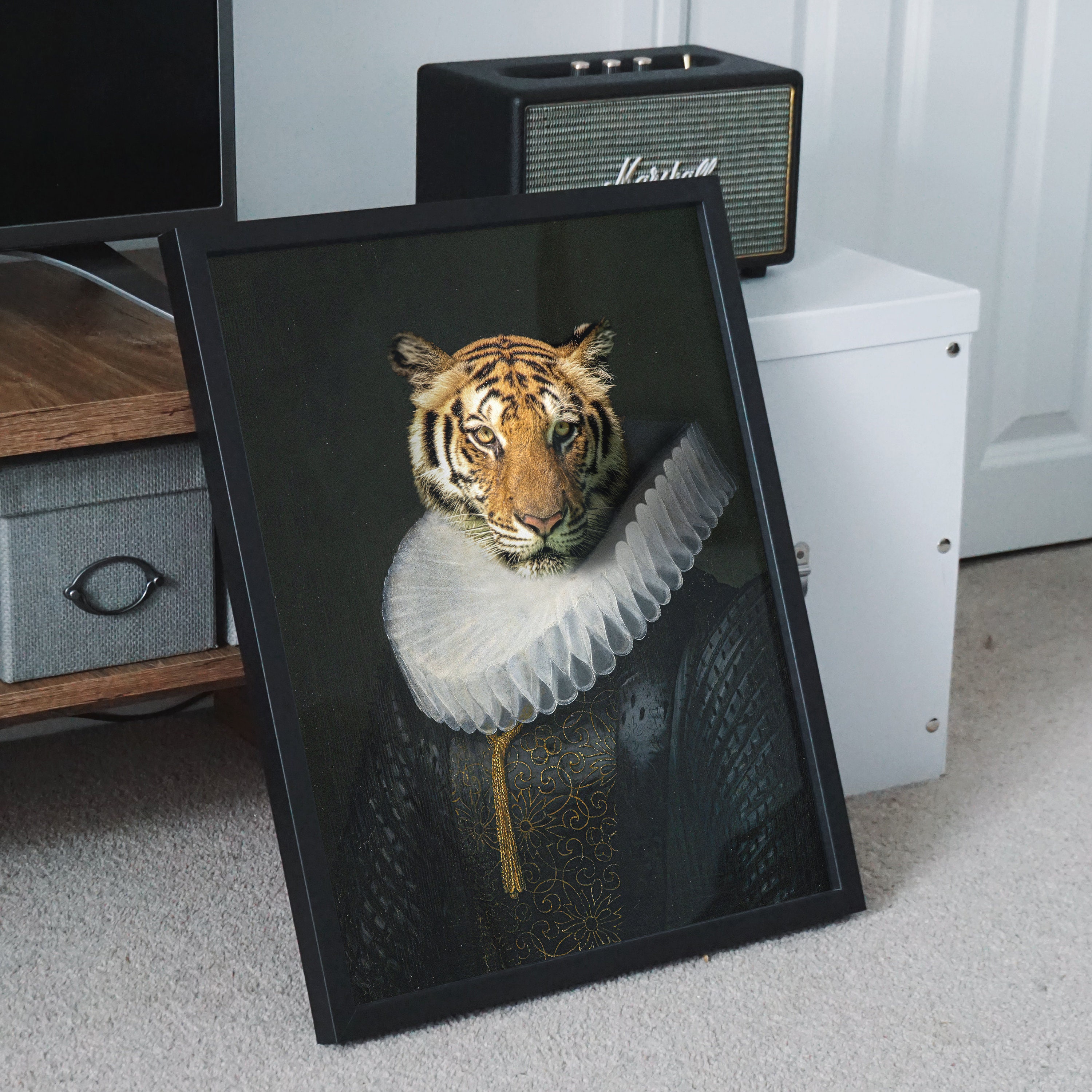 Fabulous Tiger Modern Classical Art Print, Home Décor, Aesthetic Office ...