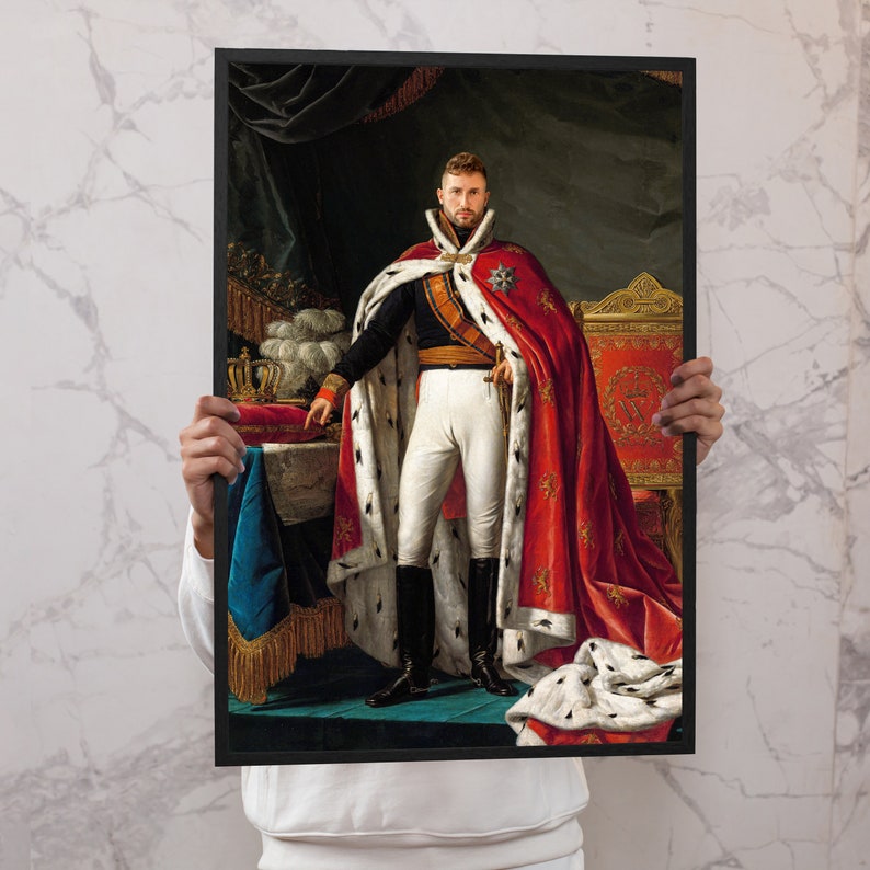 King Portrait | Custom Personalized Painting, Best Gift for Boyfriend ...