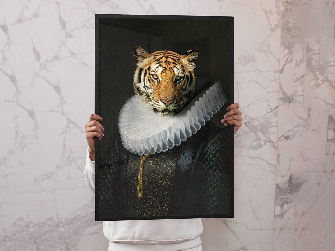 Fabulous Tiger Modern Classical Art Print, Home Décor, Aesthetic Office ...