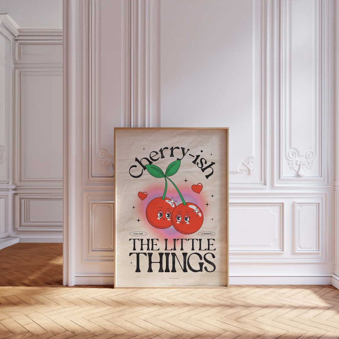 Retro Cherry Motivational Quote Art Print (digital Download) - Etsy