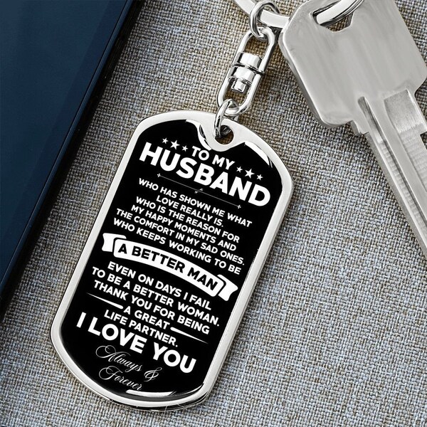 Husband Keychain - Etsy