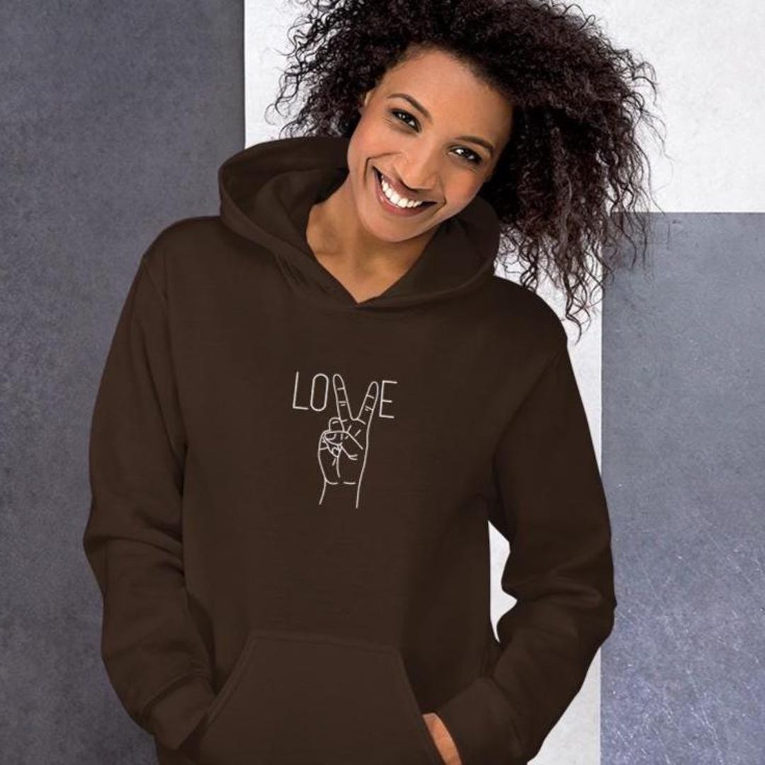 Love Hooded Sweatshirt, Peace Sign, Choose Kindness, Be Kind, Peaceful ...