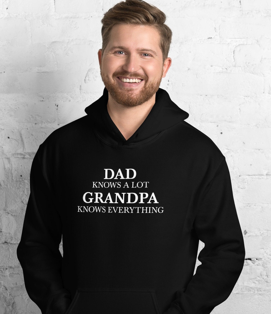 Dad Knows a Lot, Grandpa Knows Everything Hoodie, Grandfather Hooded ...