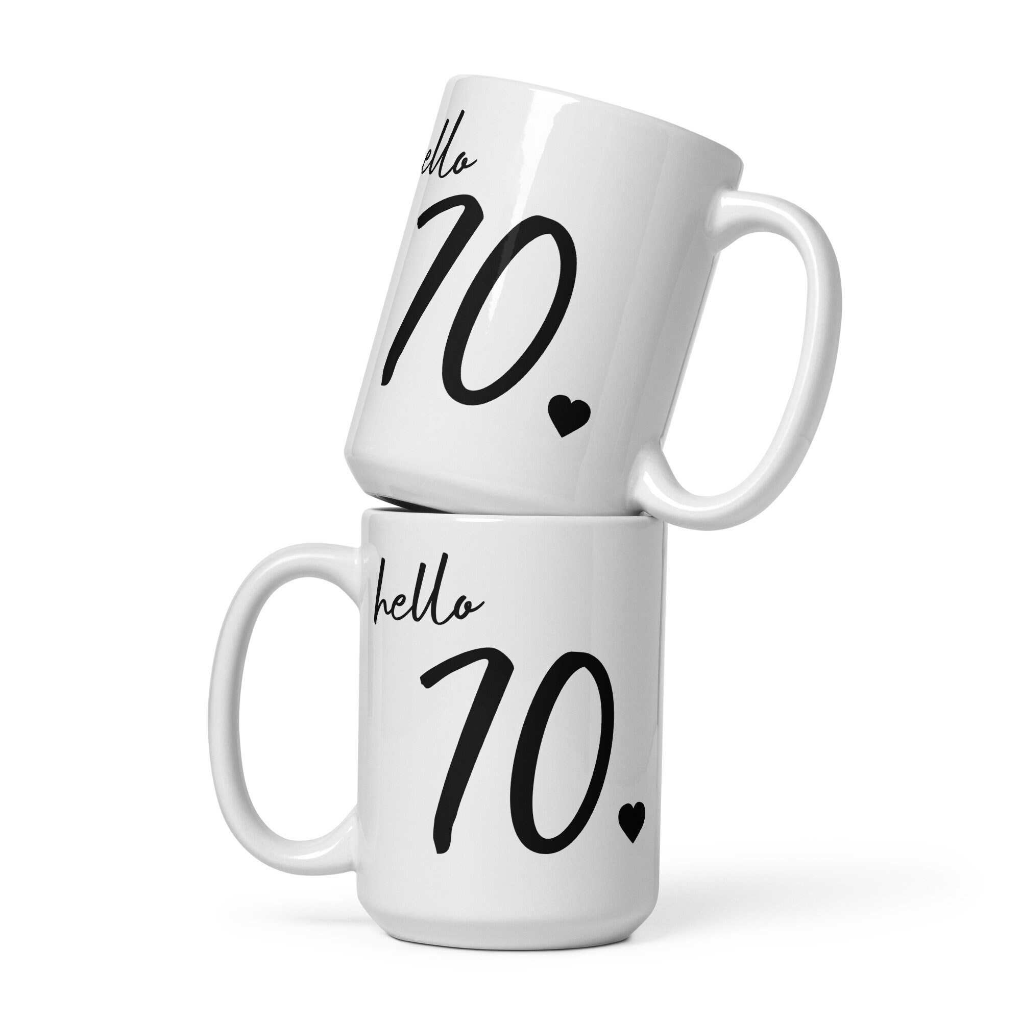 Hello 70 Coffee Cup, 70th Birthday, Happy Birthday, Present, Gift ...