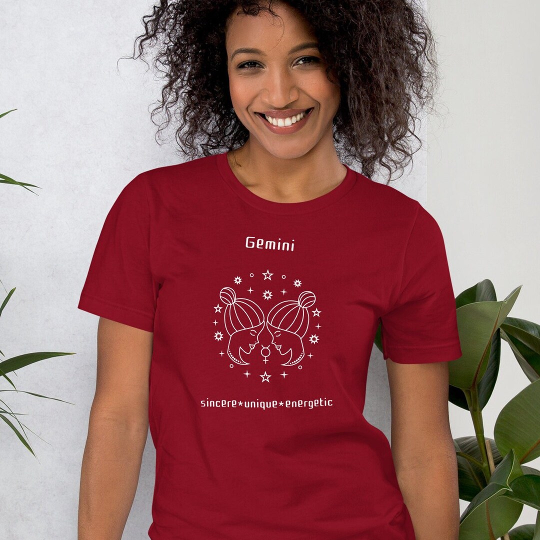Gemini T Shirt, Astrology Tee, Zodiac Sign, Star Sign, Gemini ...