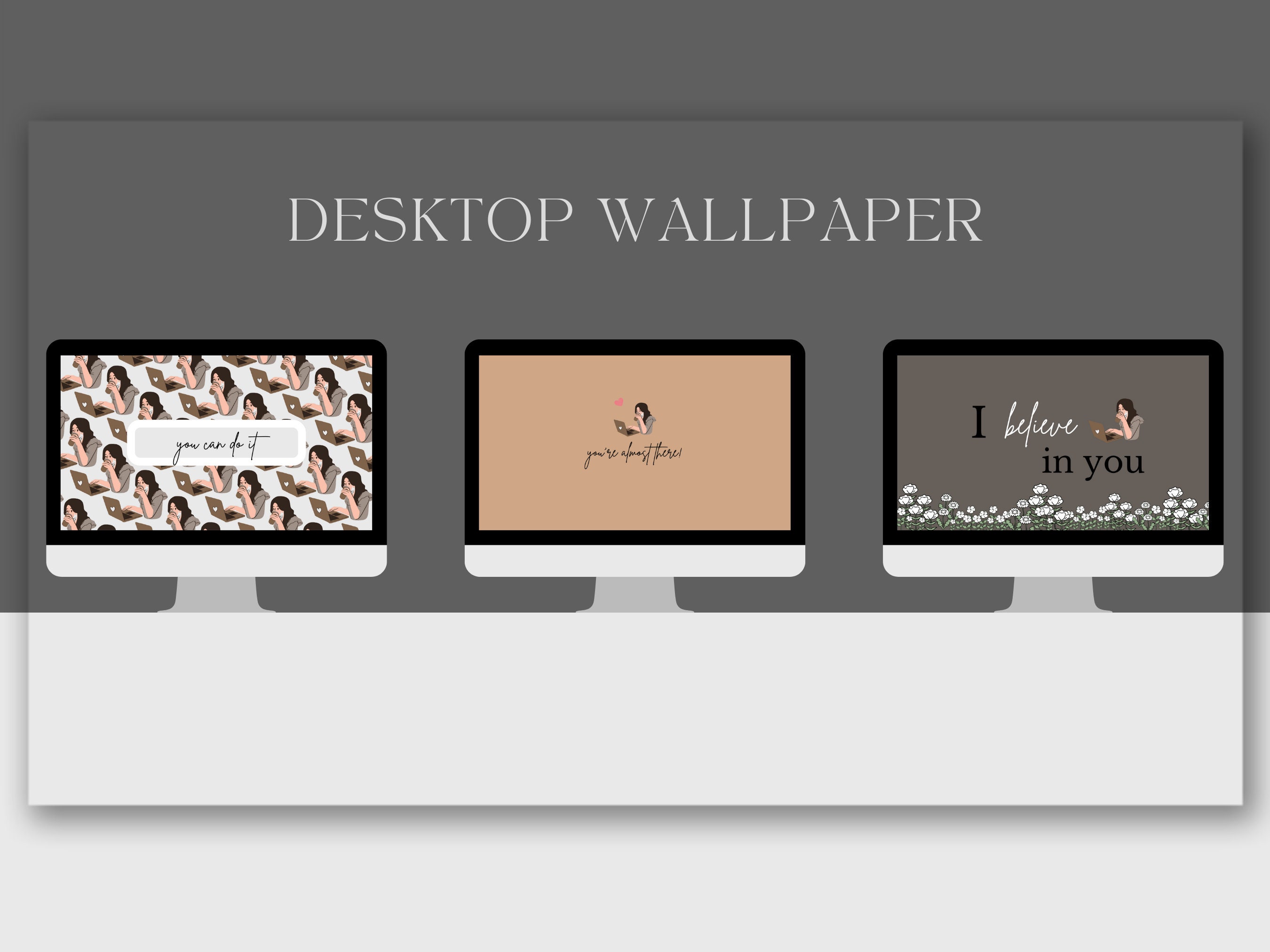 Editable Desktop Wallpaper, Laptop Wallpaper, Windows Background, Grey ...
