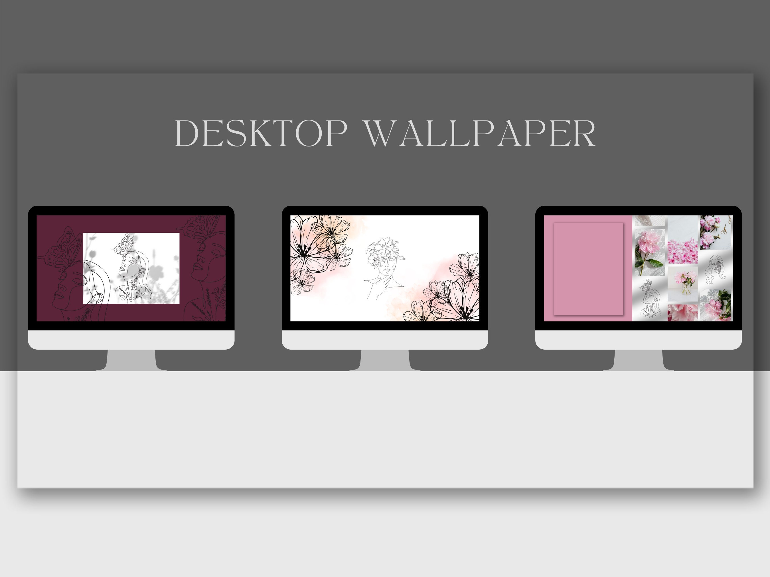Editable Desktop Wallpaper, Laptop Wallpaper, Windows Background, Pink ...