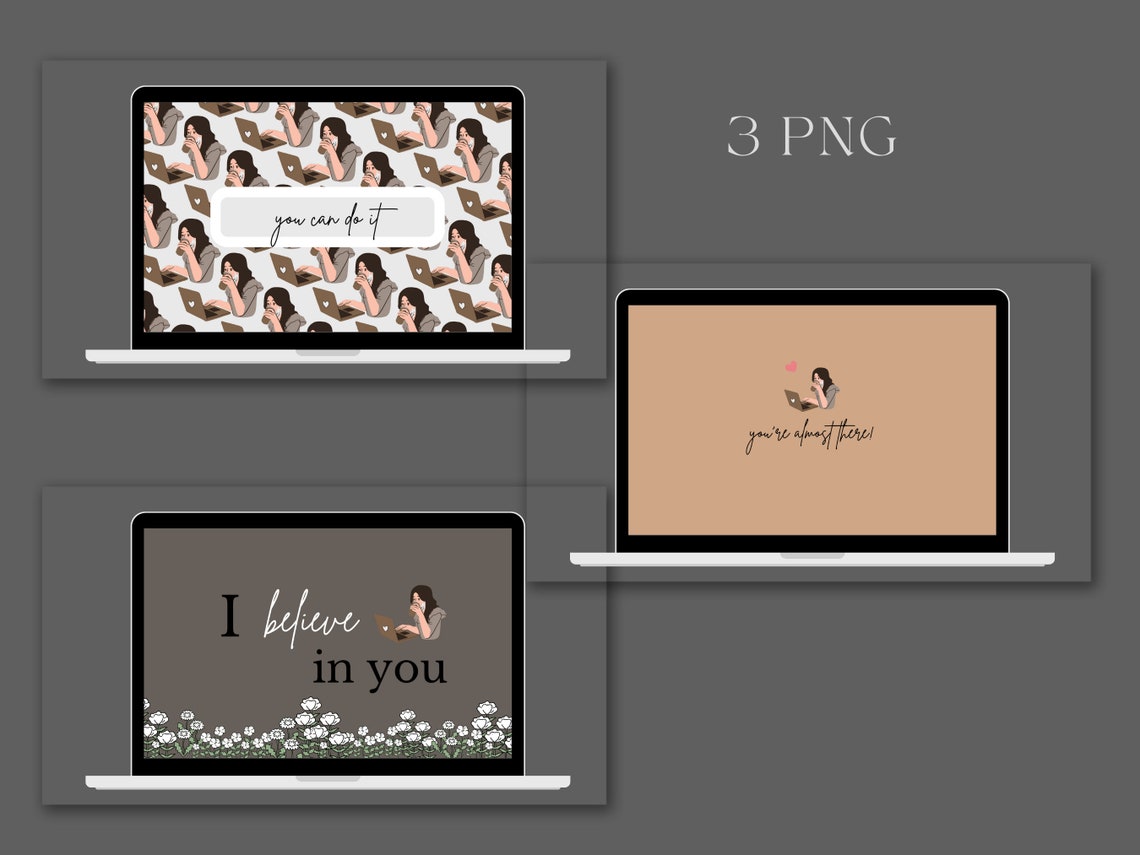 Editable Desktop Wallpaper, Laptop Wallpaper, Windows Background, Grey ...