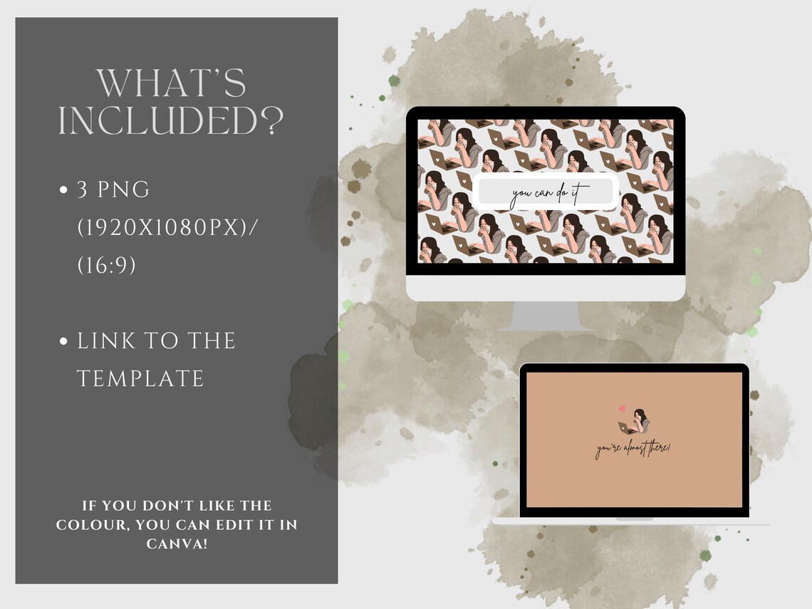 Editable Desktop Wallpaper, Laptop Wallpaper, Windows Background, Grey ...