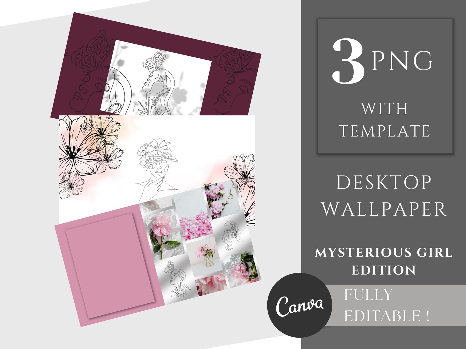 Editable Desktop Wallpaper, Laptop Wallpaper, Windows Background, Pink ...