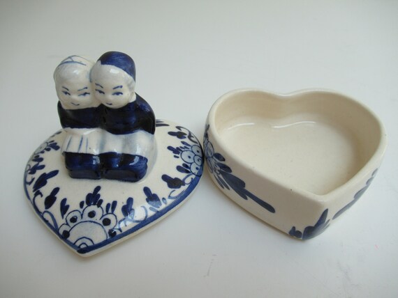 Delft Lover Heart Ceramic Box - Gem