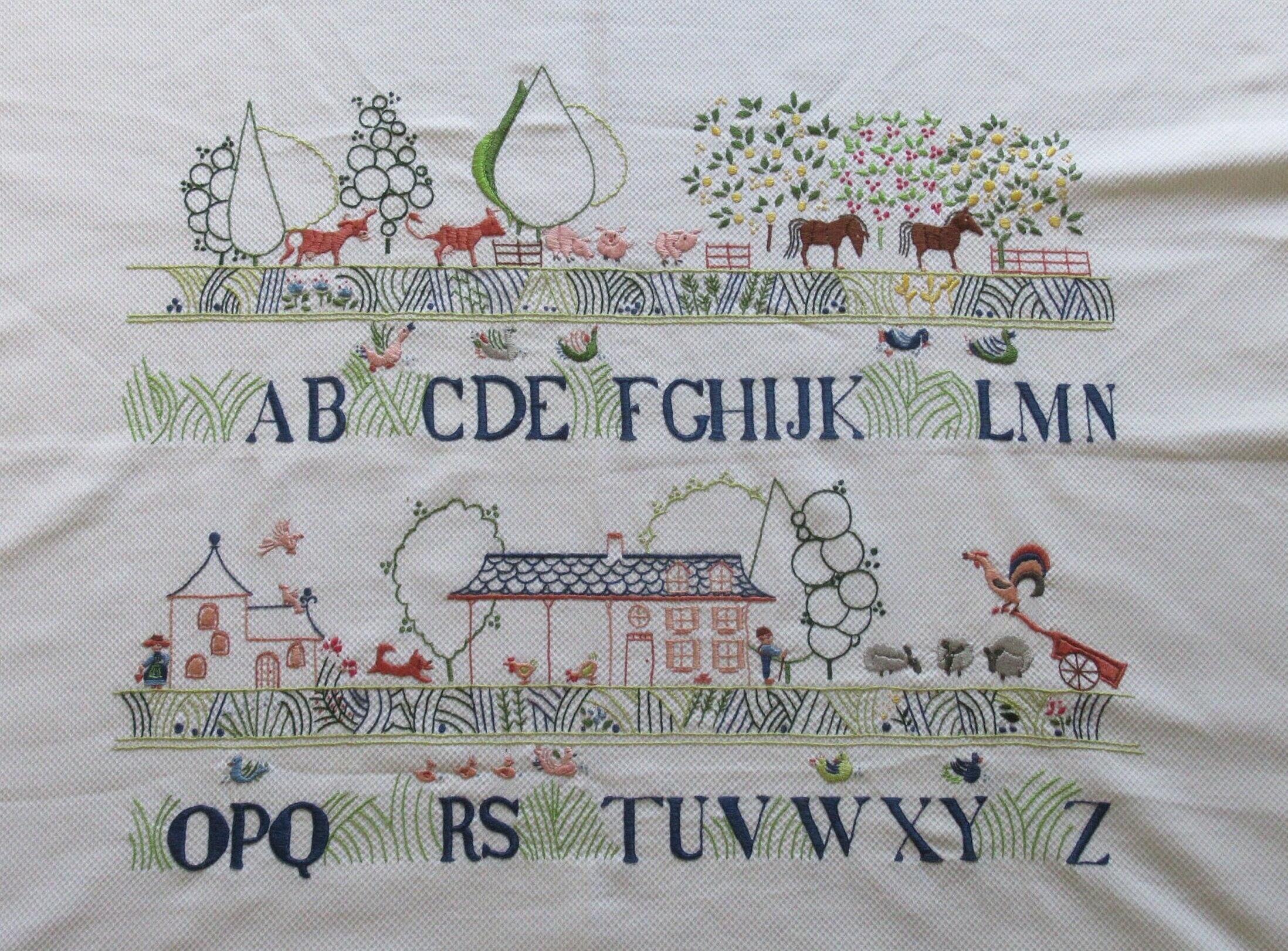 Embroidery ABC the Farm - Etsy