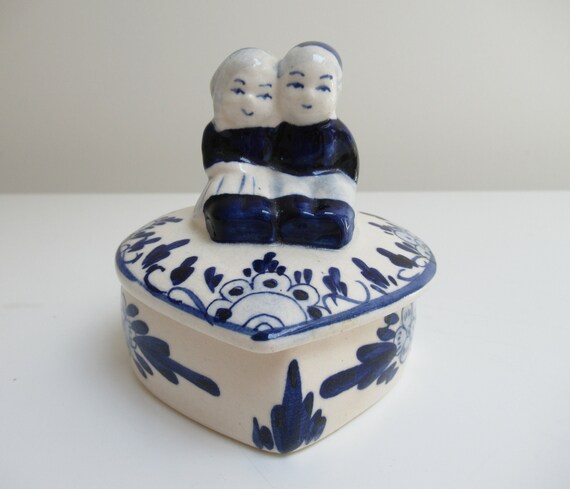 Delft Lover Heart Ceramic Box - Gem