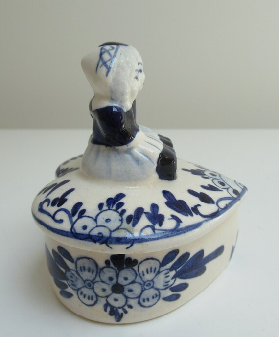 Delft Lover Heart Ceramic Box - Gem