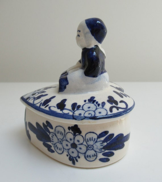 Delft Lover Heart Ceramic Box - Gem