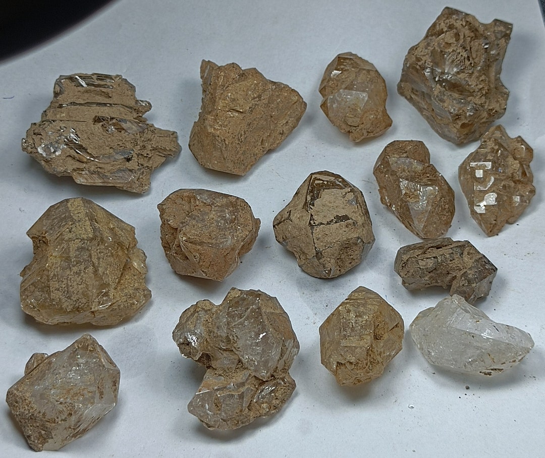 15 Pcs Clay Inclusion Window Fenster Quartz Cluster With Nice Formation ...