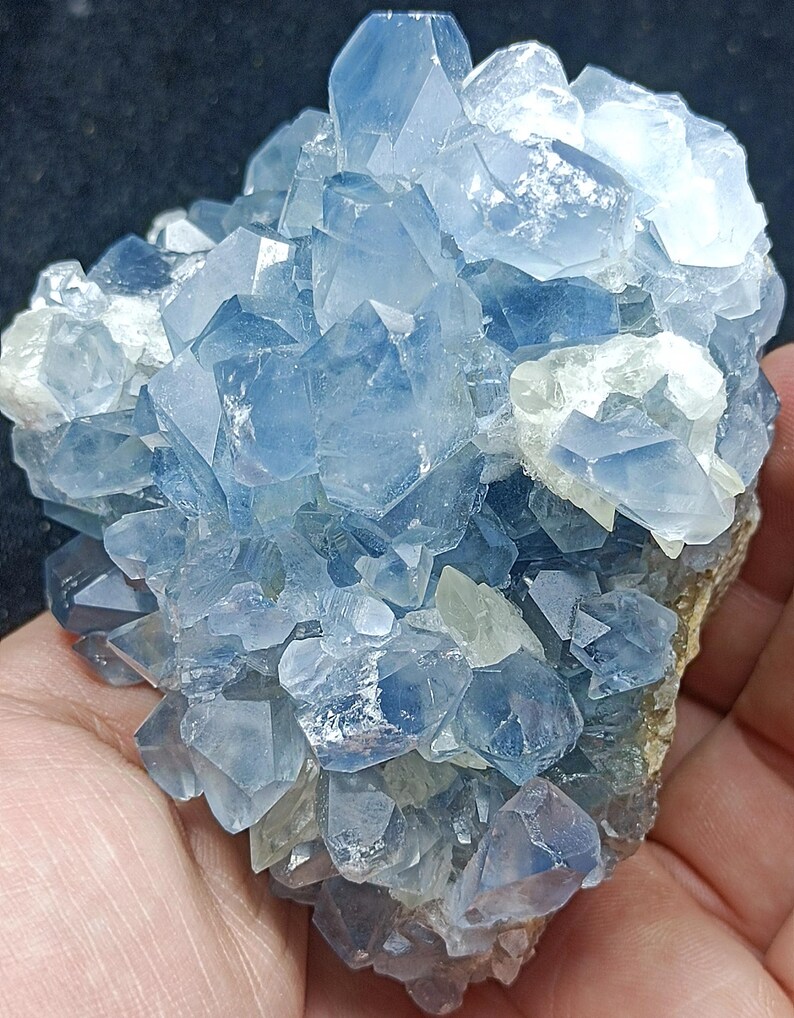 681g Outstanding Blue Celestine Cluster Having Perfect Formation F ...