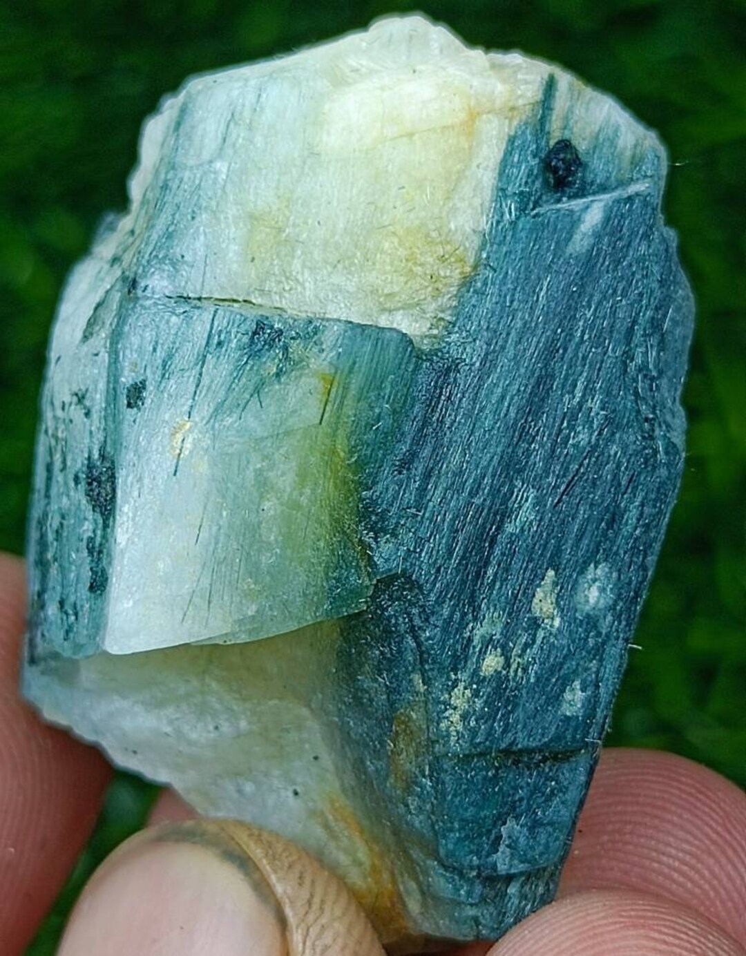 38g Mangano Blue Riebeckite Included Quartz Crystal From Zagi Mountain ...