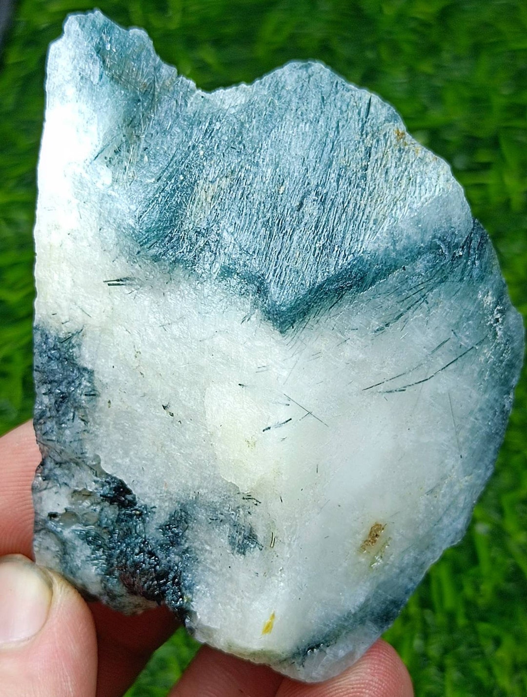 105g Mangano Blue Riebeckite Included Quartz Crystal From Zagi Mountain ...