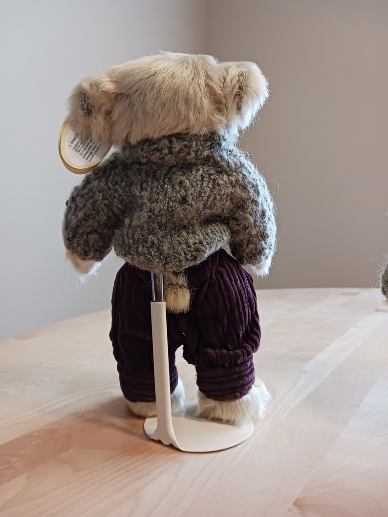 Bearington Collection - 10" Remy Bear and 10" Martin Bear and 2 Stands ...
