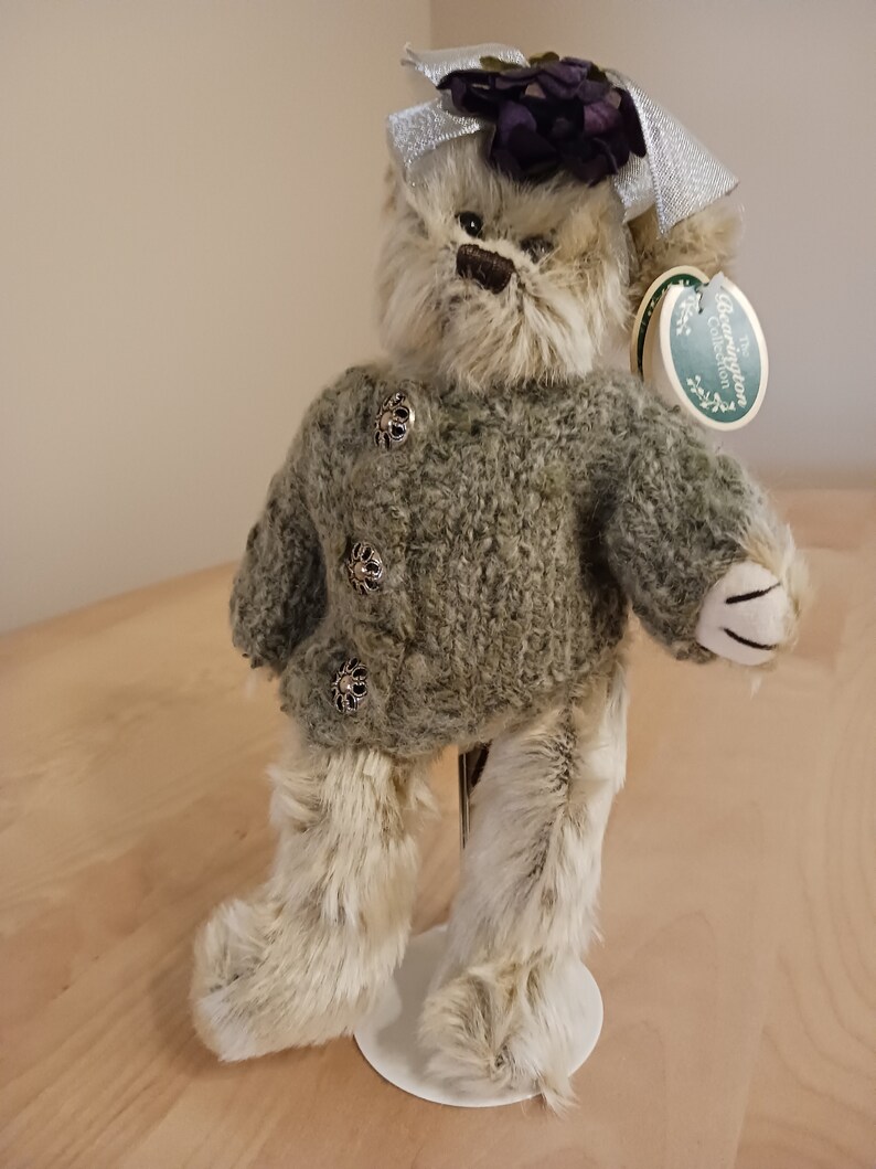 Bearington Collection - 10" Remy Bear and 10" Martin Bear and 2 Stands ...